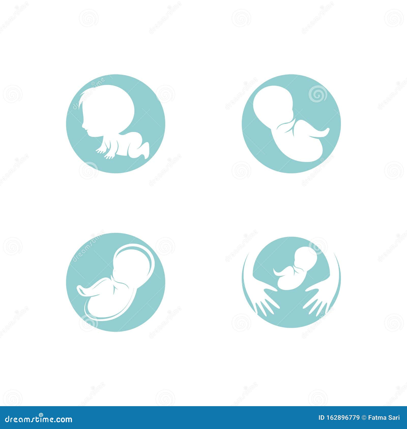 Baby logo vector icon stock vector. Illustration of silhouette - 162896779