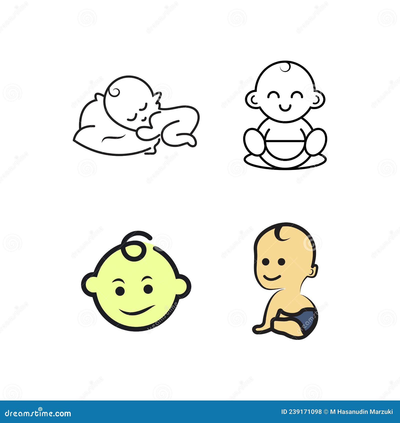 Baby logo vector stock vector. Illustration of child - 239171098