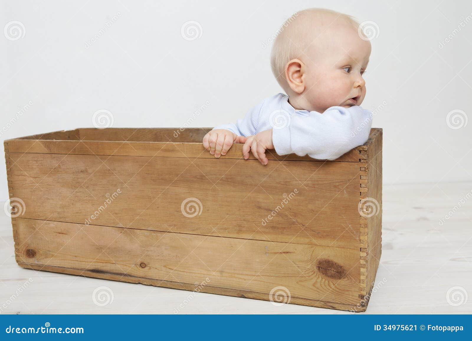 Baby looking back stock image. Image of looks, wondering - 34975621