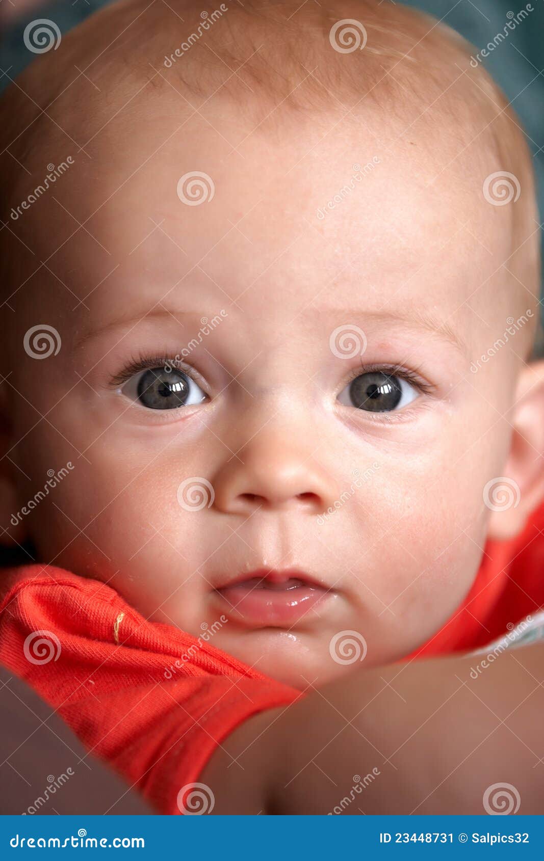 A Baby Looking at the Camera Stock Image - Image of looking, indoors ...