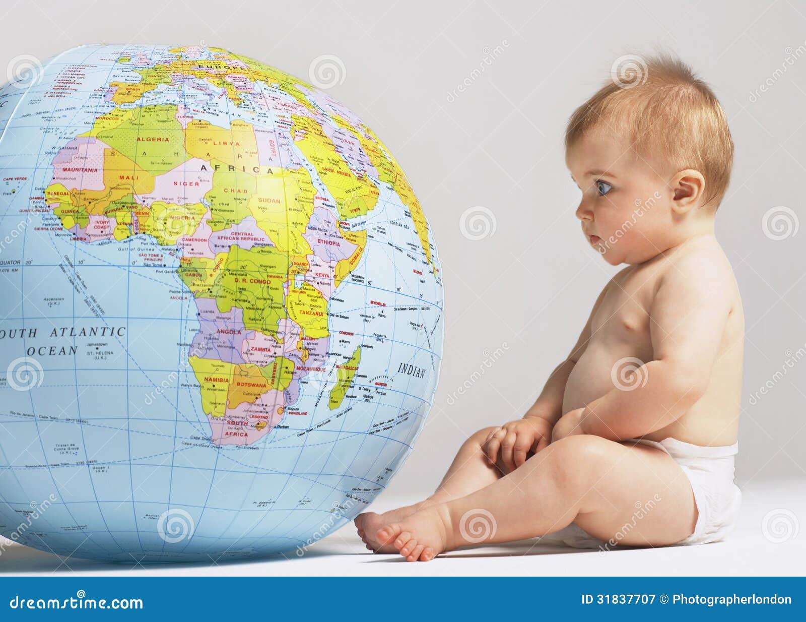 Baby Boy Looking Up Royalty-Free Stock Image | CartoonDealer.com #45520612