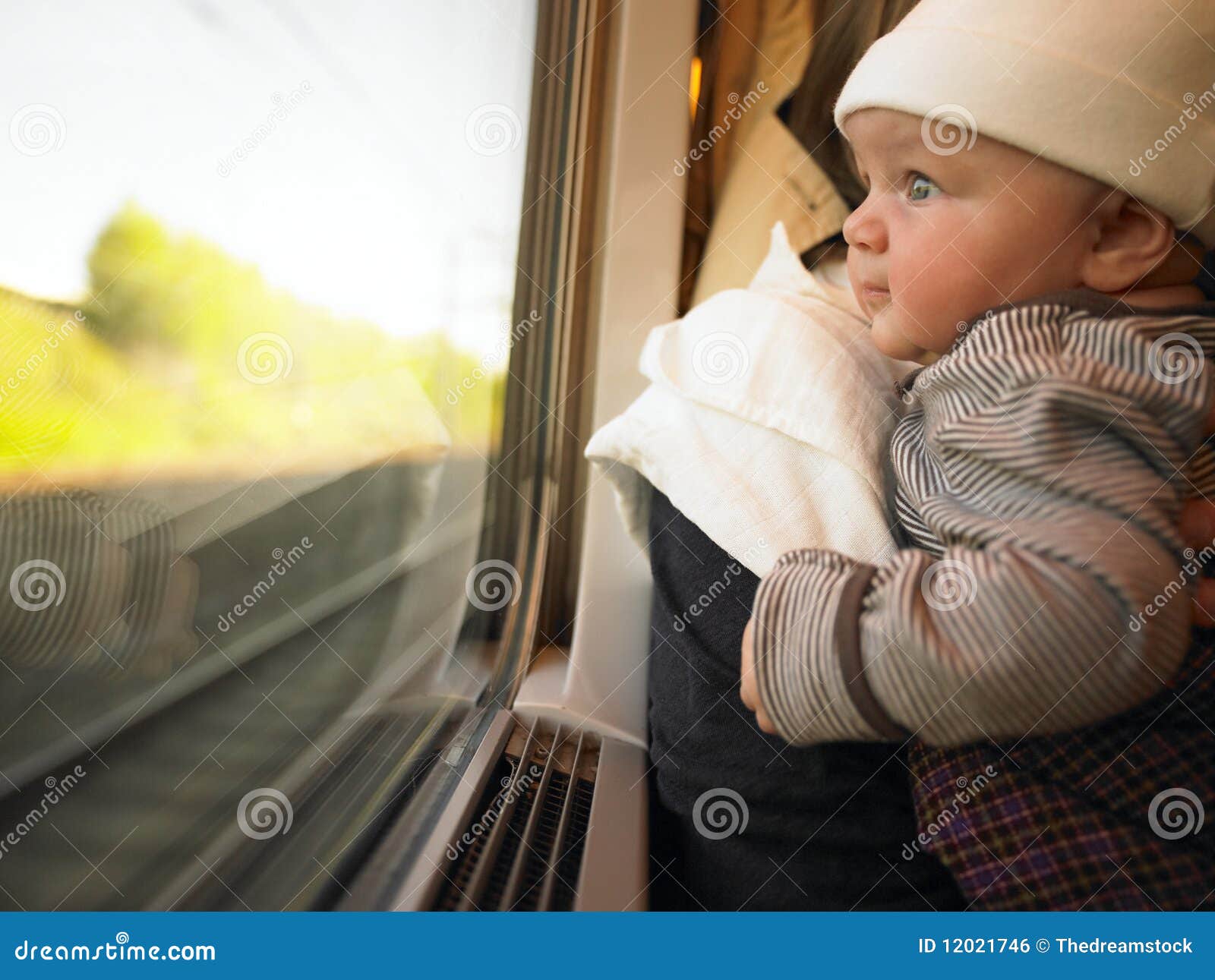 Train Window. Windows Of The Train On Blank Black Screen With The ...