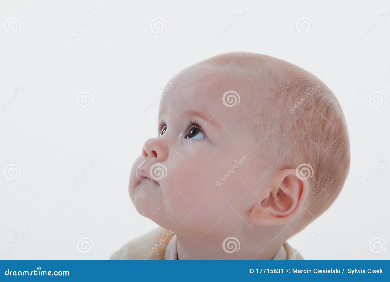 Baby looking up stock image. Image of portrait, eyes - 17715631
