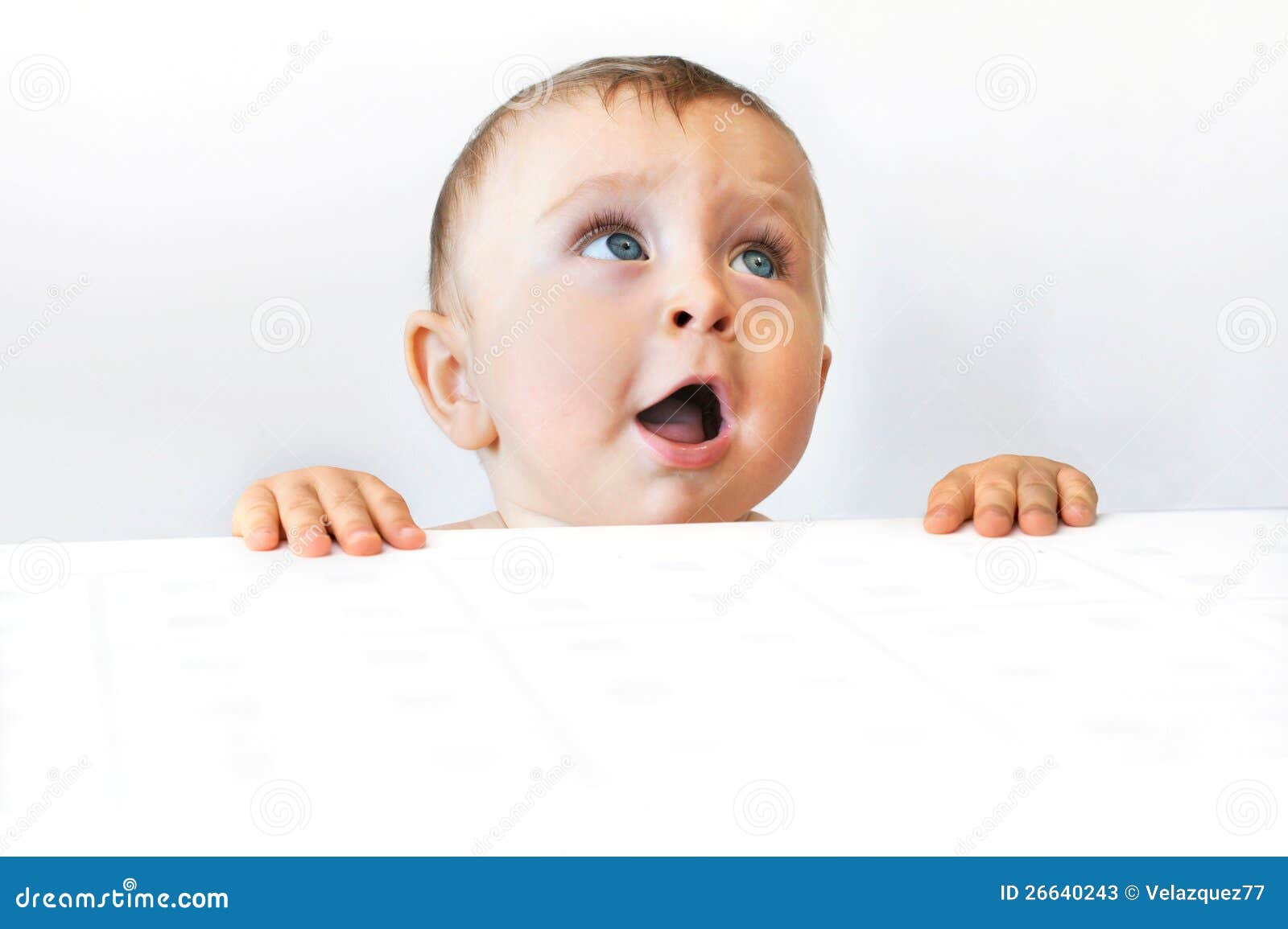 Baby looking up stock image. Image of charming, eyes - 26640243