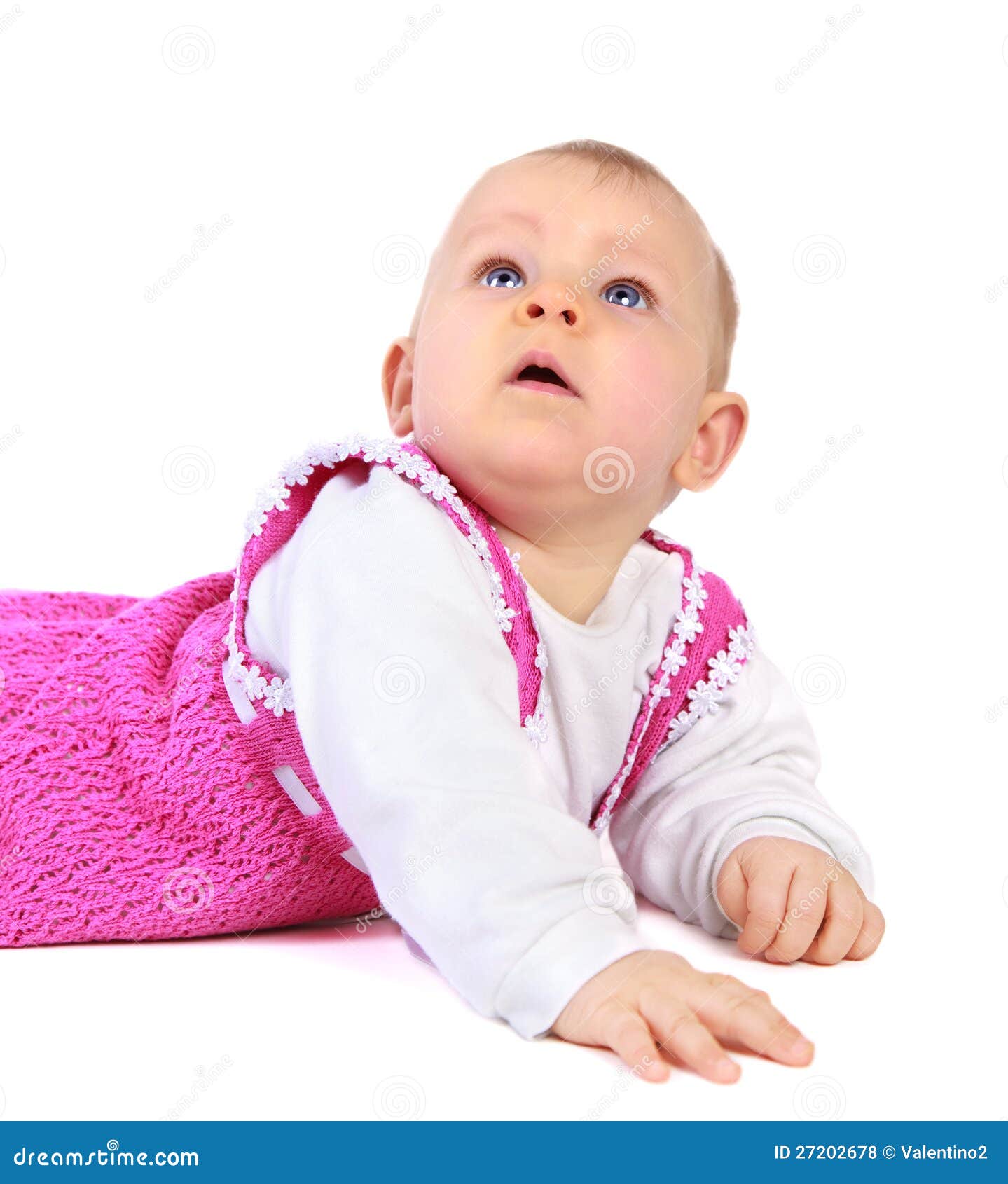 Baby looking up stock photo. Image of looking, lying - 27202678