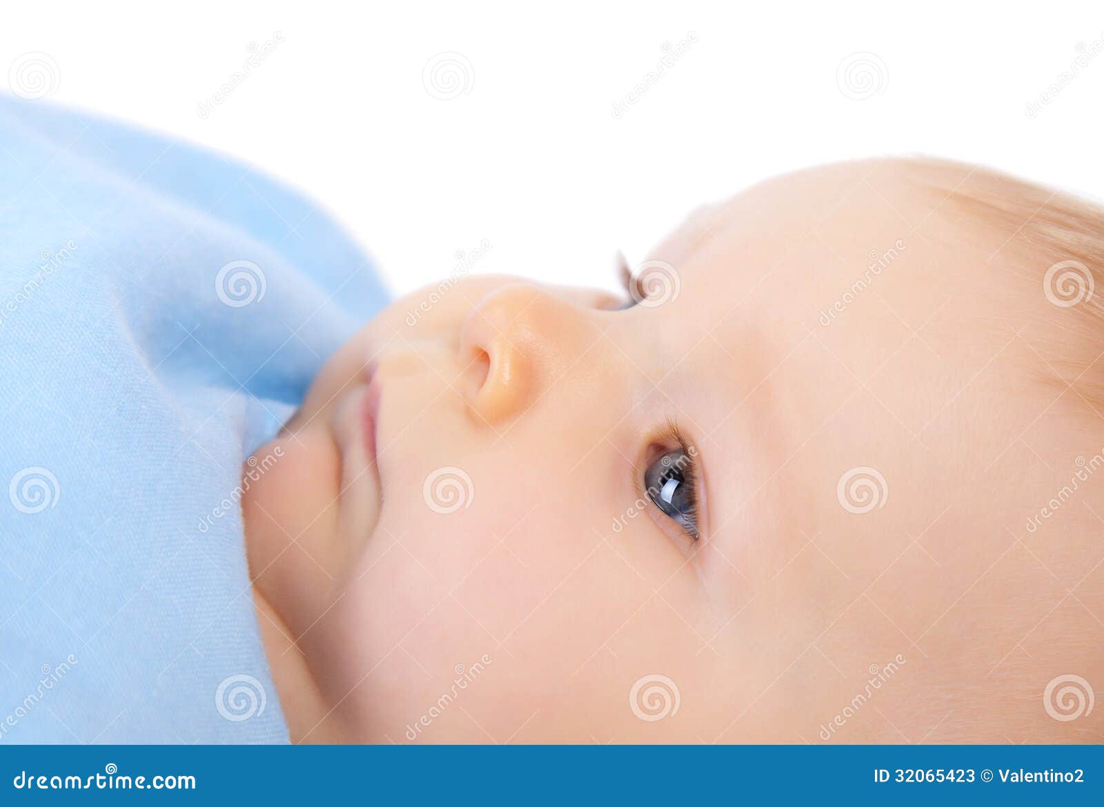 Baby looking up stock image. Image of white, female, human - 32065423