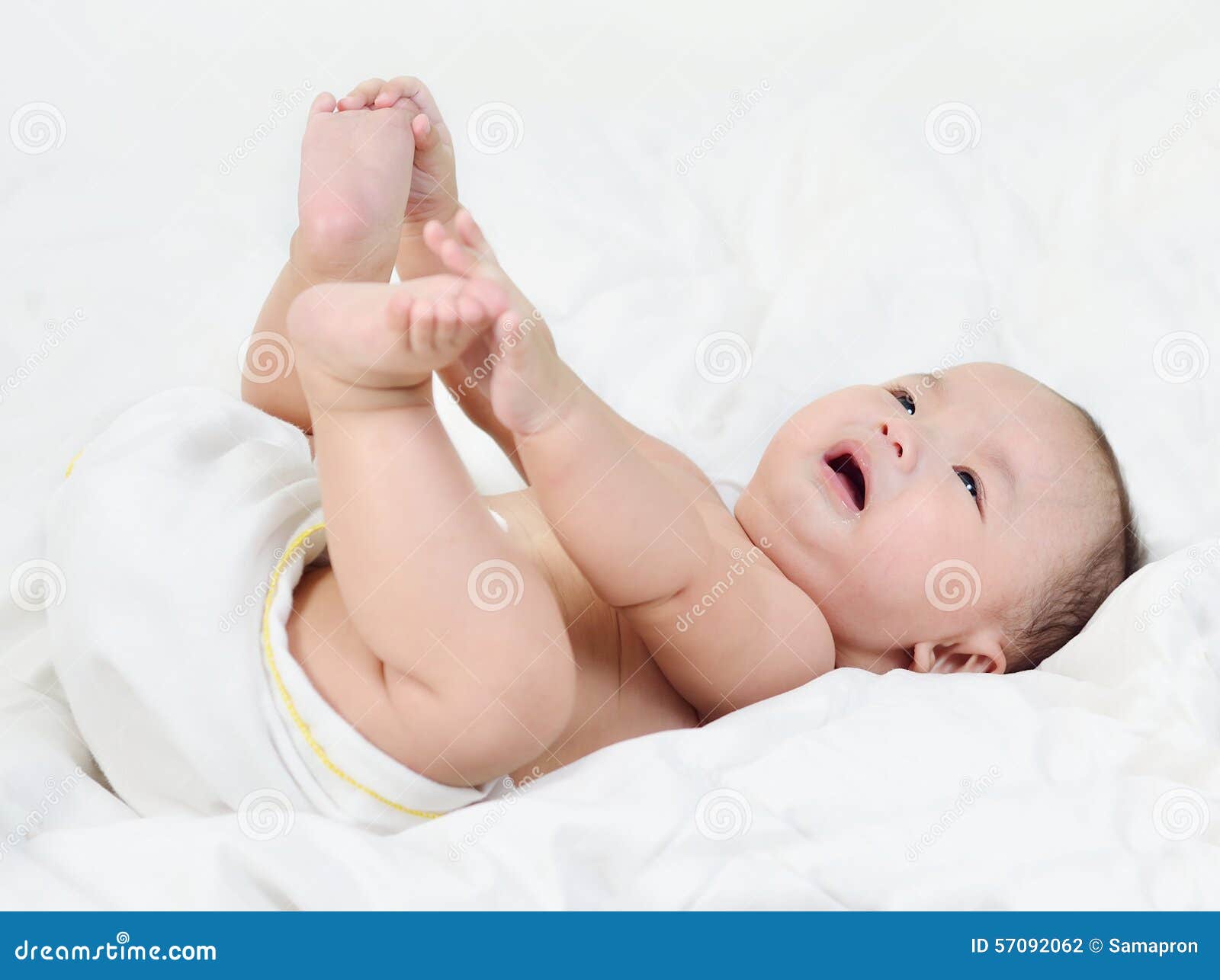 Baby Looking Up To Find Some Things. Stock Photo - Image of lovely ...