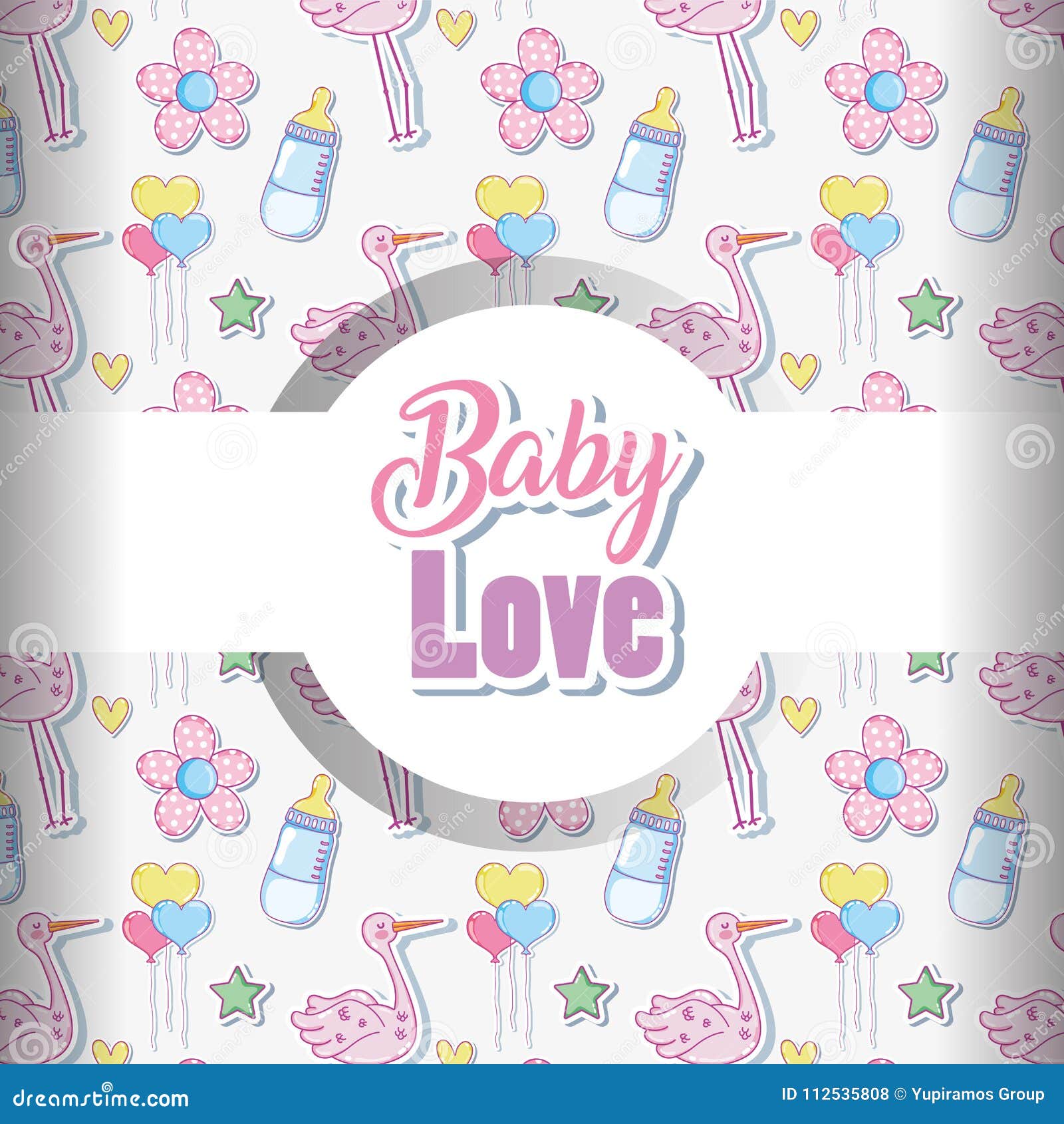 Baby Love Pattern Background Stock Vector - Illustration of vector ...