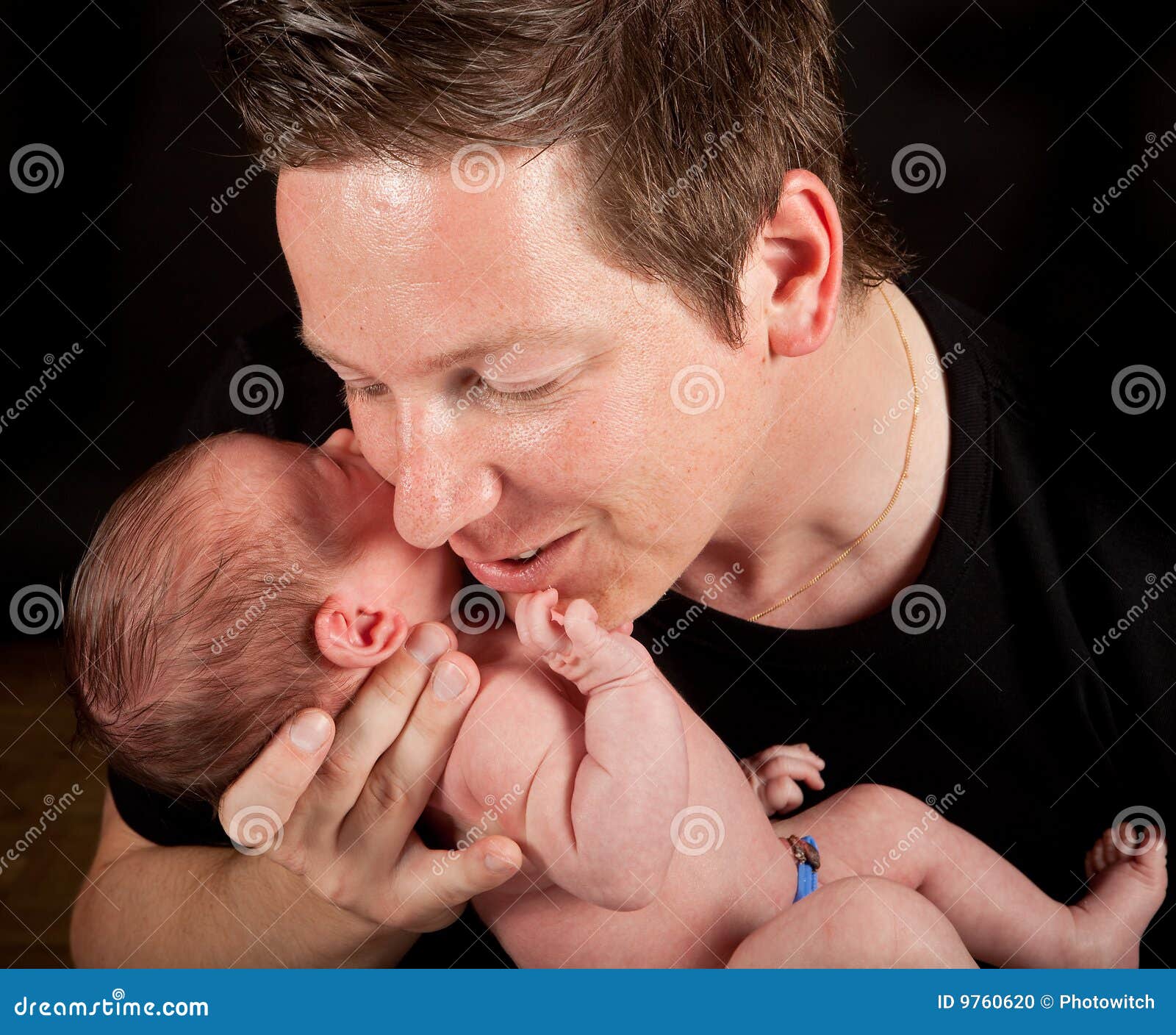Baby and loving father stock photo. Image of parent, holding - 9760620