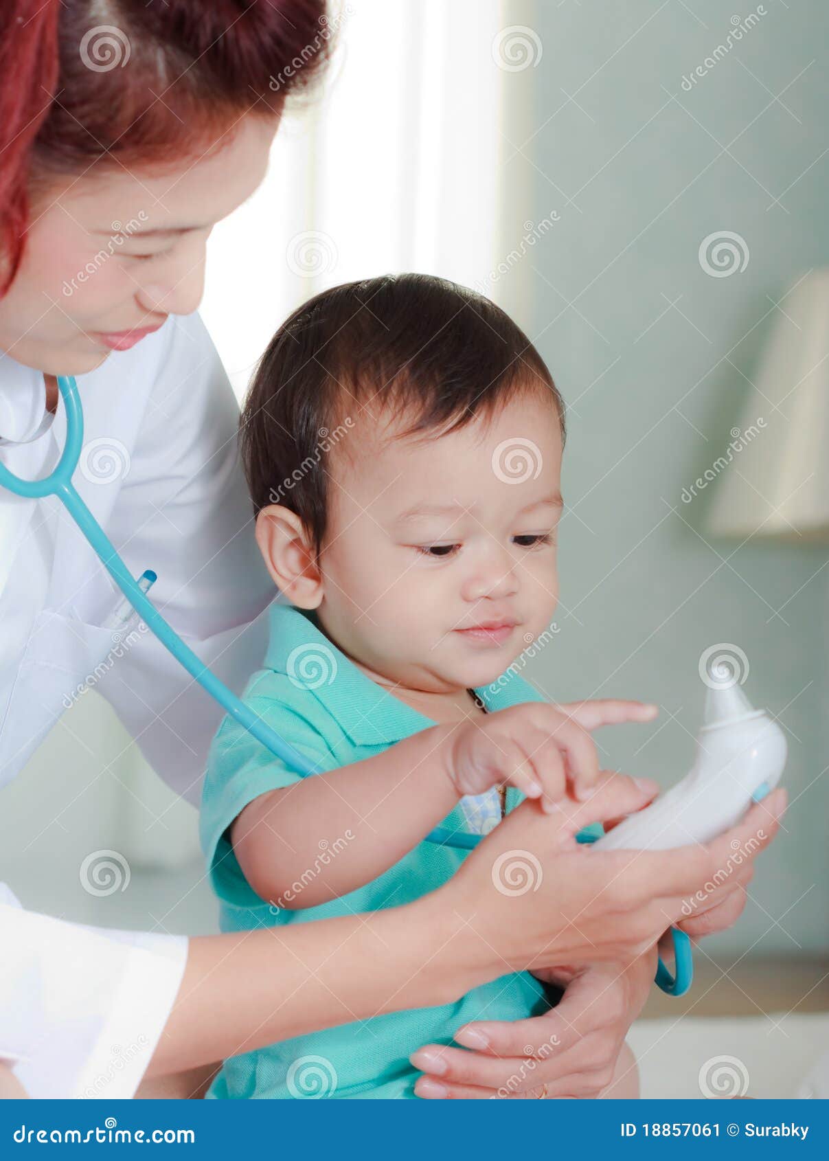 Baby and Medical Instrument Stock Image - Image of medic, child: 18857061