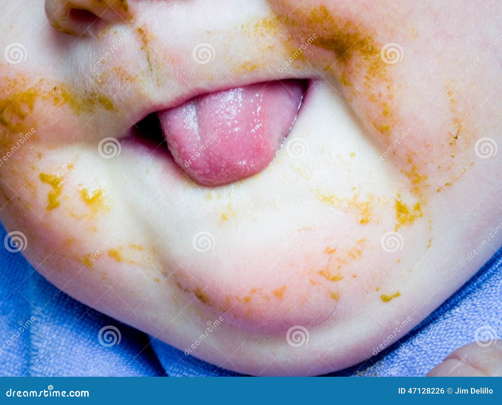 Baby with Messy Face stock photo. Image of girl, child - 47128226