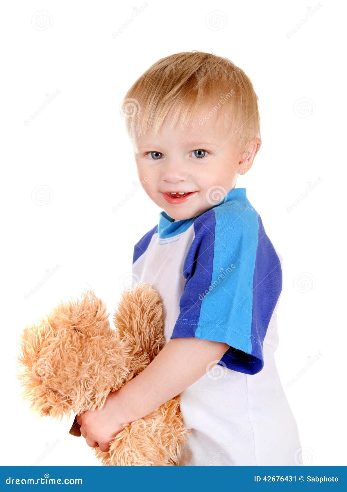 Baby met teddybeer stock afbeelding. Image of achtergrond - 42676431
