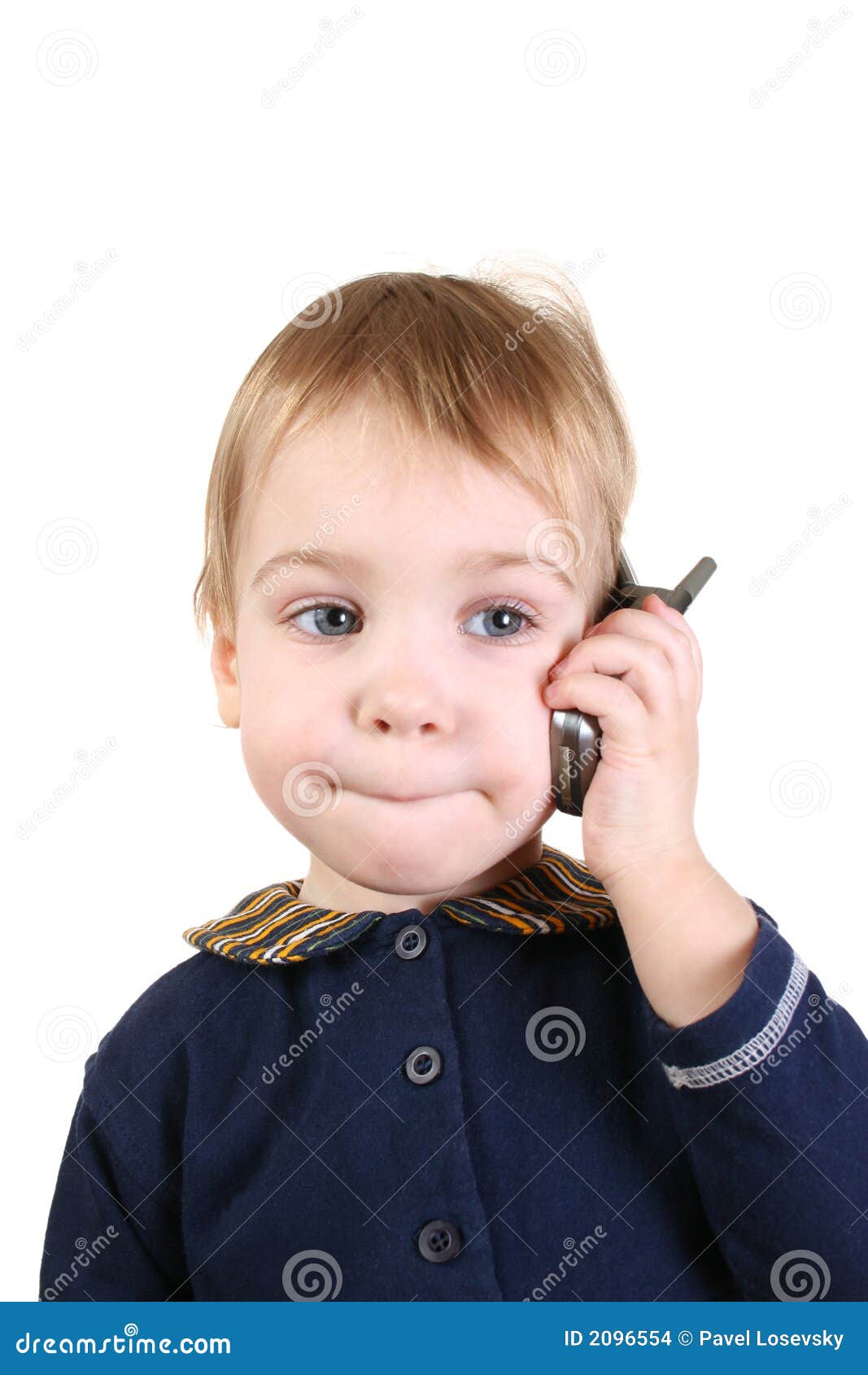Baby met telefoon stock foto. Image of mobiele, exploitant - 2096554
