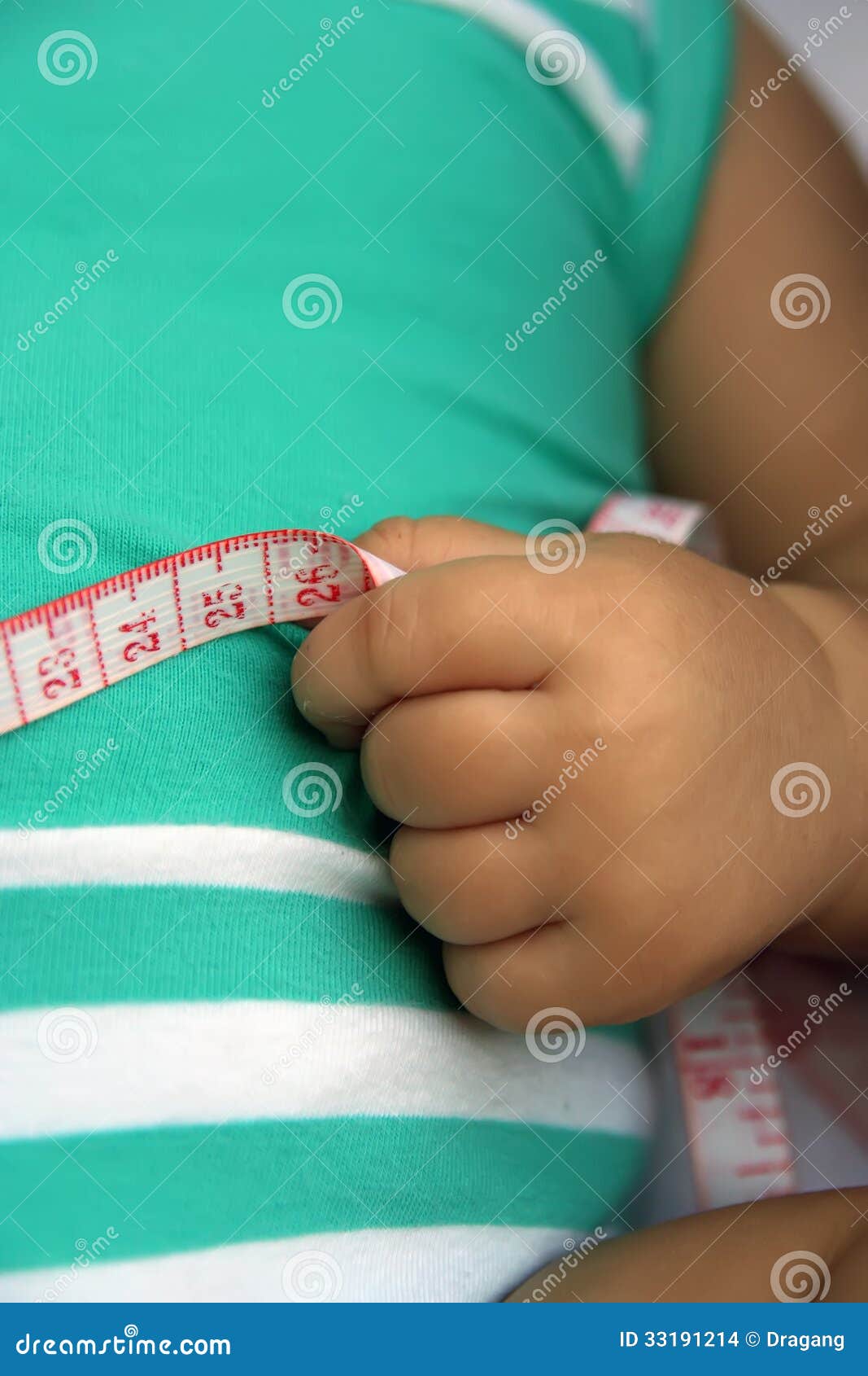Baby and tape meter stock photo. Image of infant, contented - 33191214