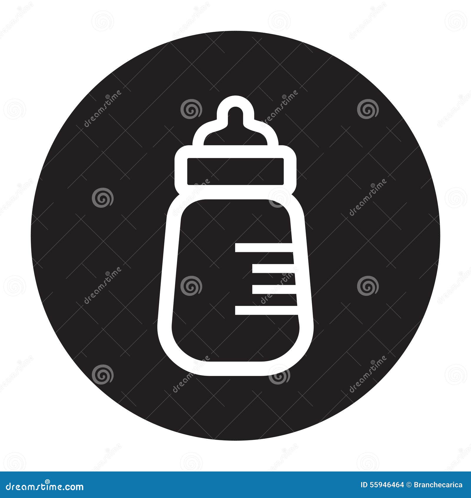 Baby milk bottle icon stock illustration. Illustration of healthy ...