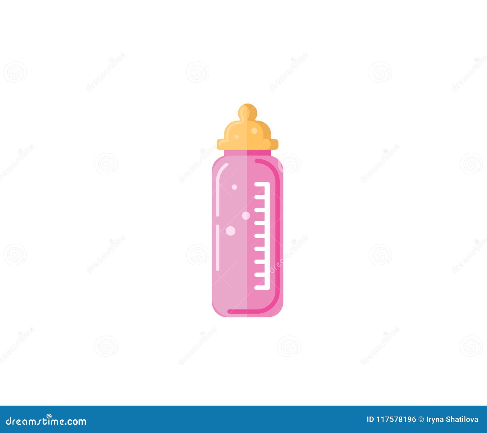 Baby Milk in Bottle. Vector EPS-10 Stock Vector - Illustration of ...