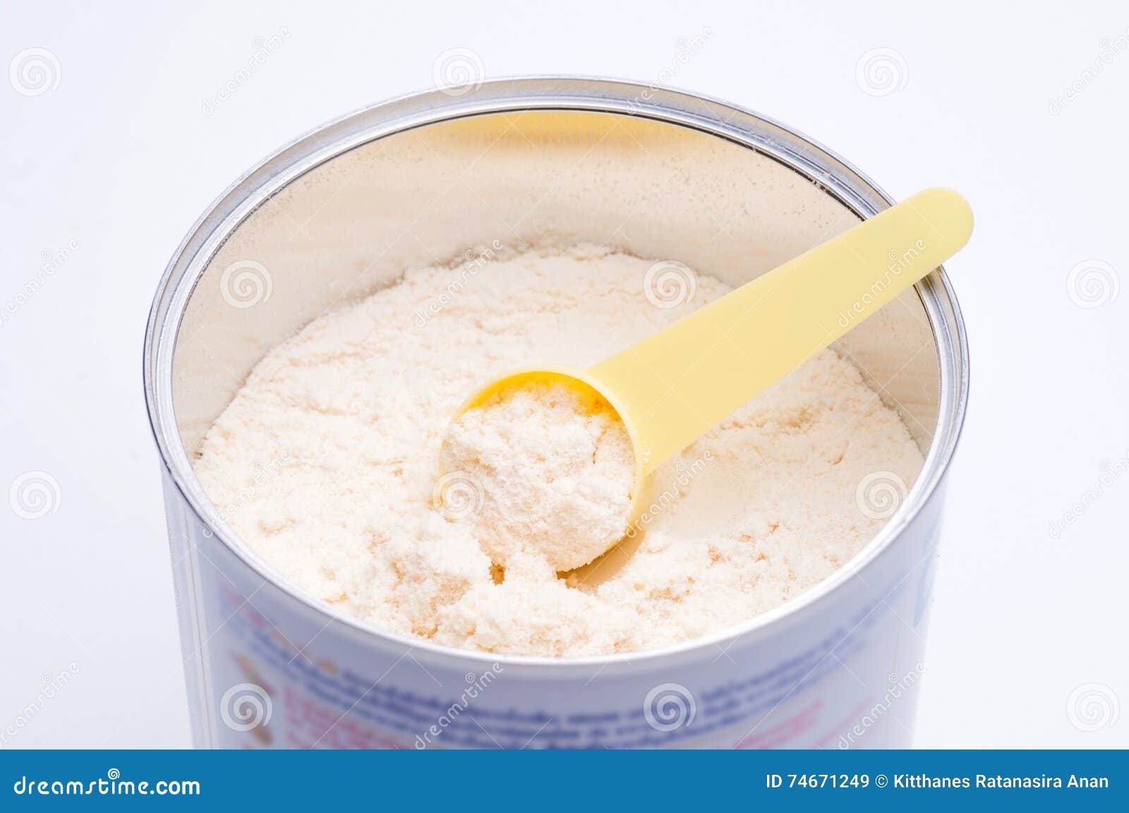Baby Milk Powder in Cans that Open with a Spoon Stock Image - Image of ...