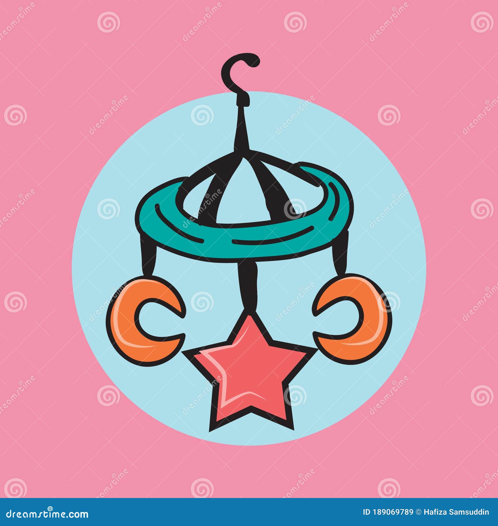 Baby Mobile. Vector Illustration Decorative Design Stock Vector ...
