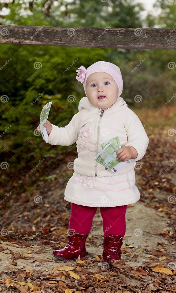 Baby with money stock photo. Image of heir, offspring - 27477772