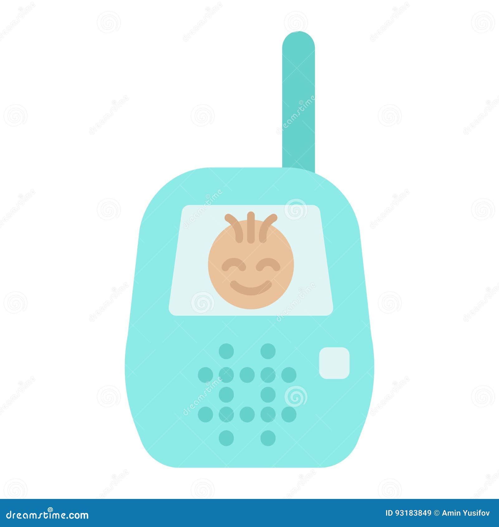 Baby Monitor Flat Icon, Mobile and Child Control Stock Vector ...