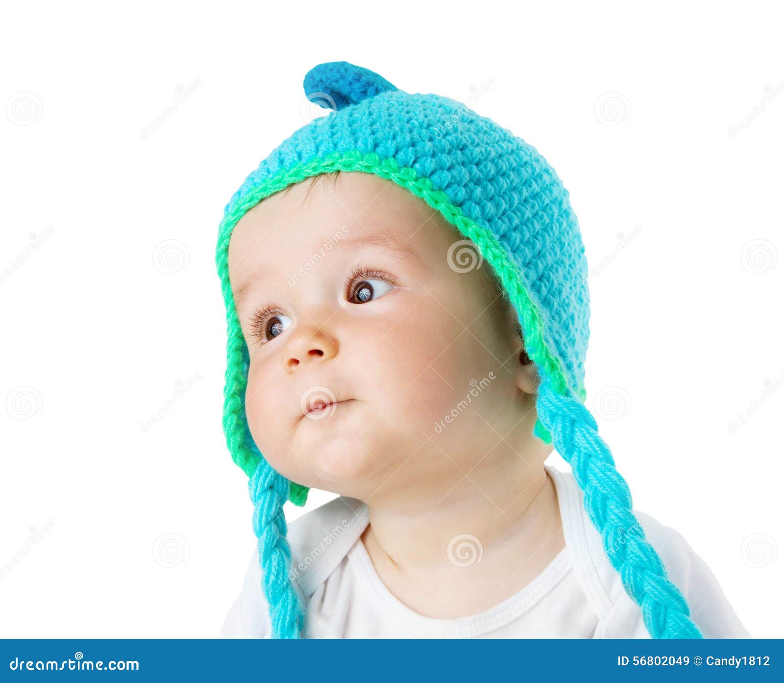 Baby in monkey hat stock image. Image of adorable, healthy - 56802049