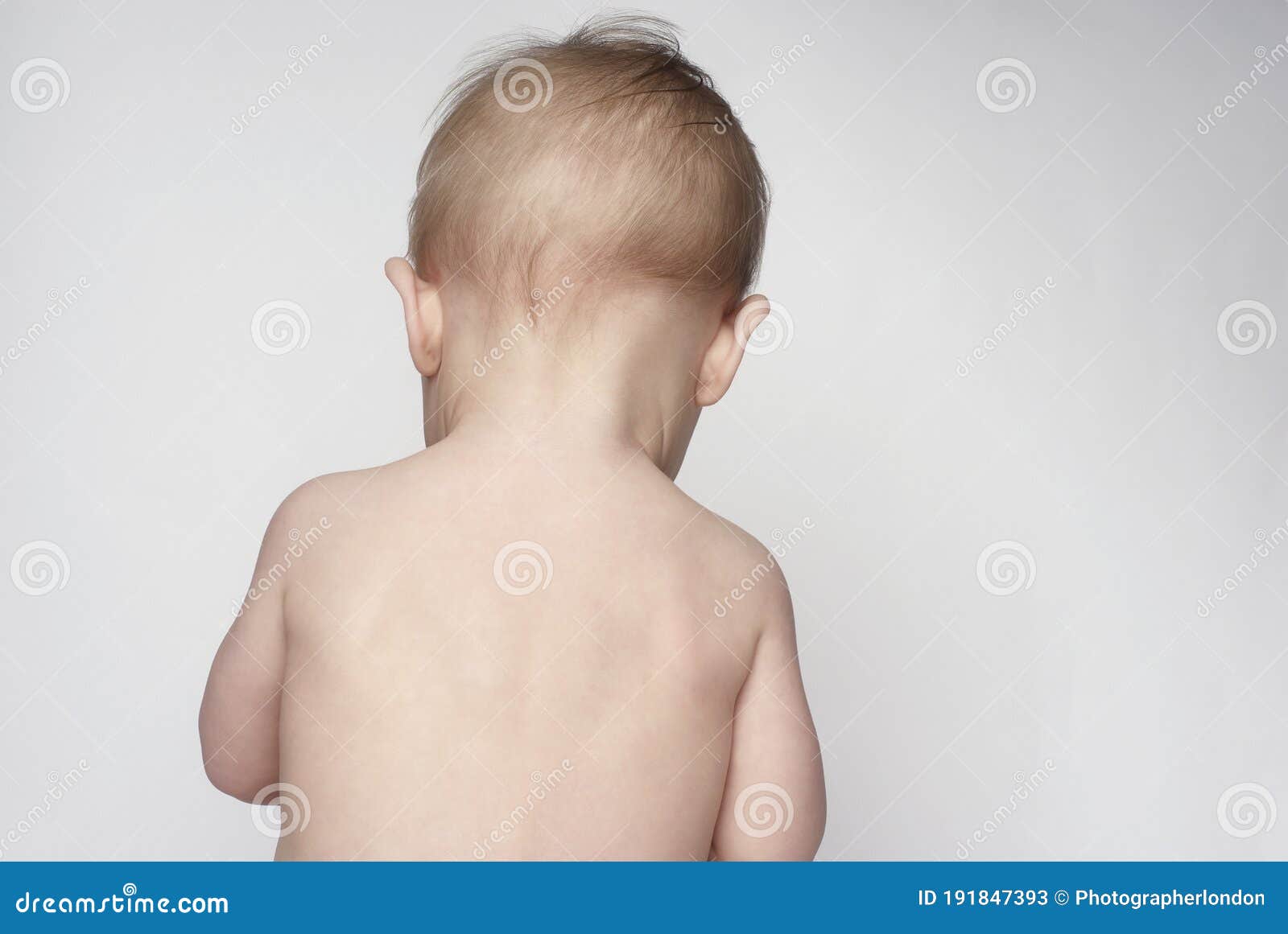 Baby (6-12 Months) Back View Stock Image - Image of learning, fashion ...
