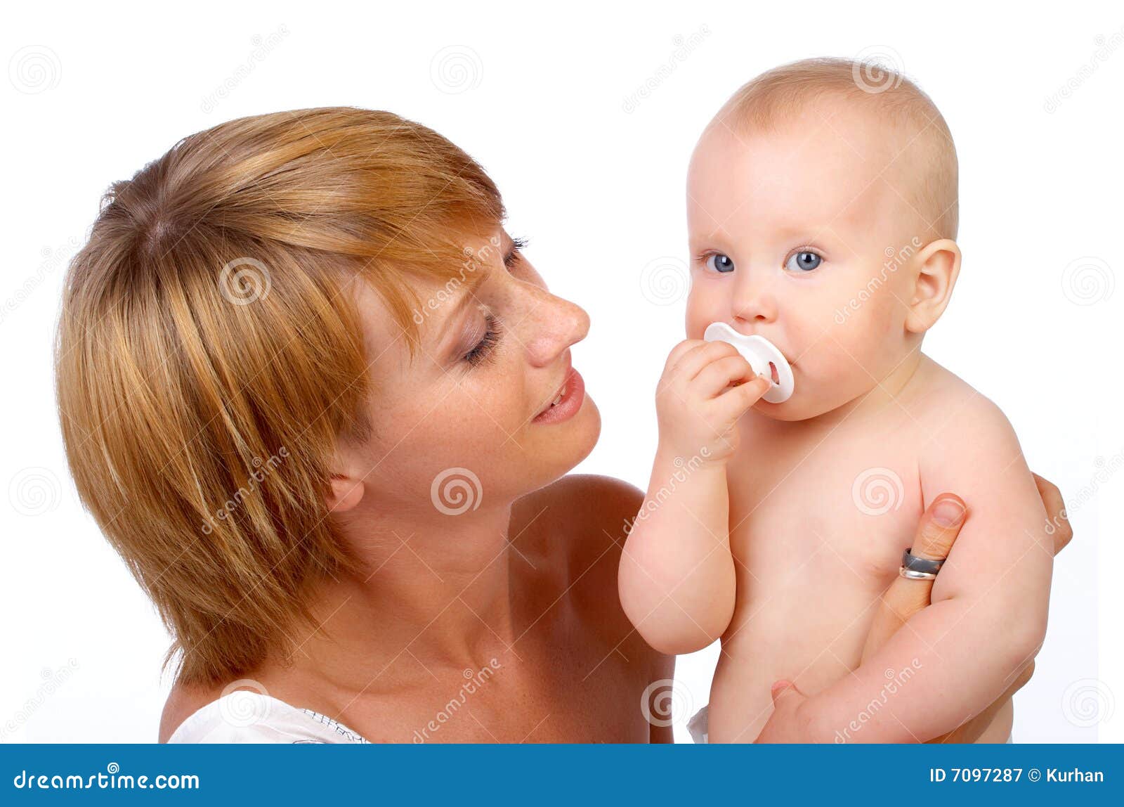Baby and mother smiling. stock image. Image of family - 7097287