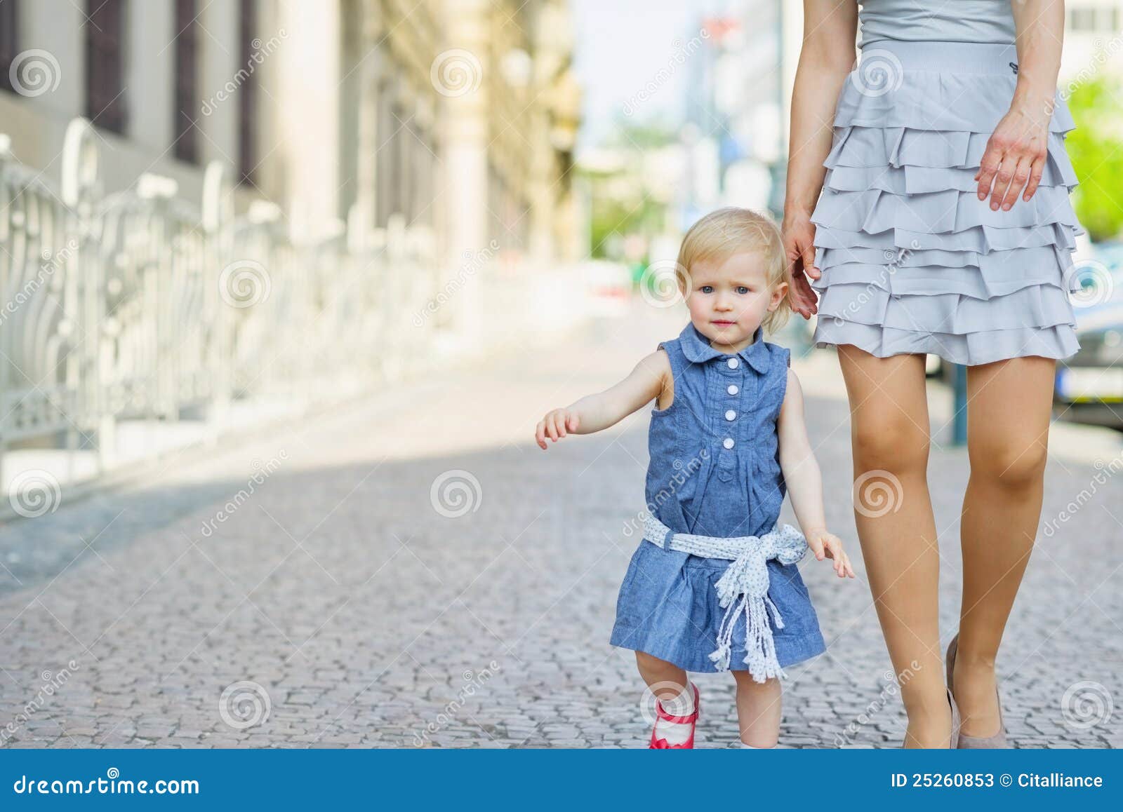 Baby with Mother Walking in City Stock Image - Image of mammy, mama ...