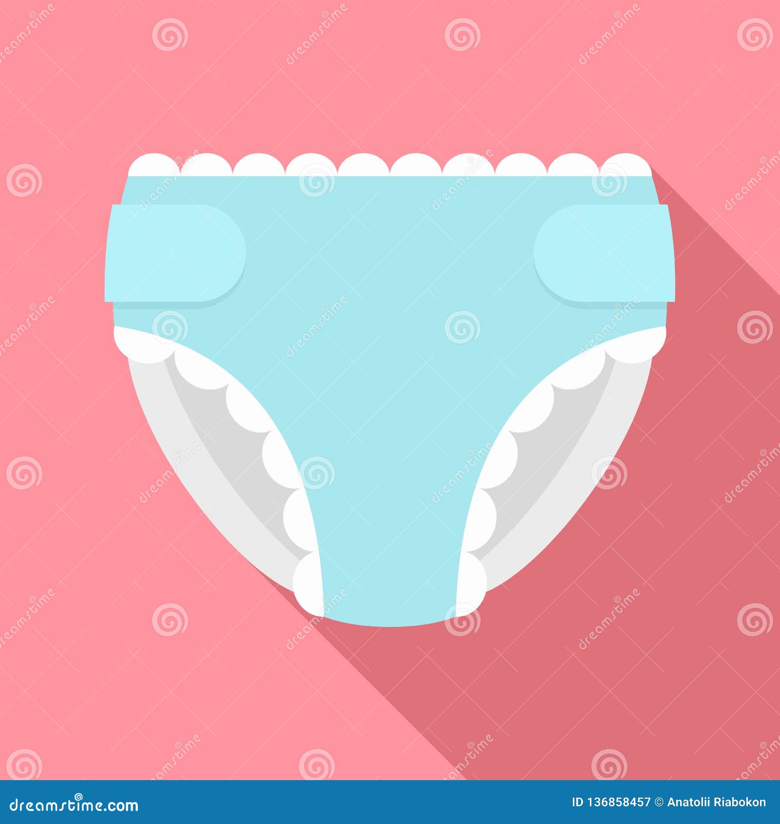 Baby Nappy Icon, Outline Style Cartoon Vector | CartoonDealer.com ...