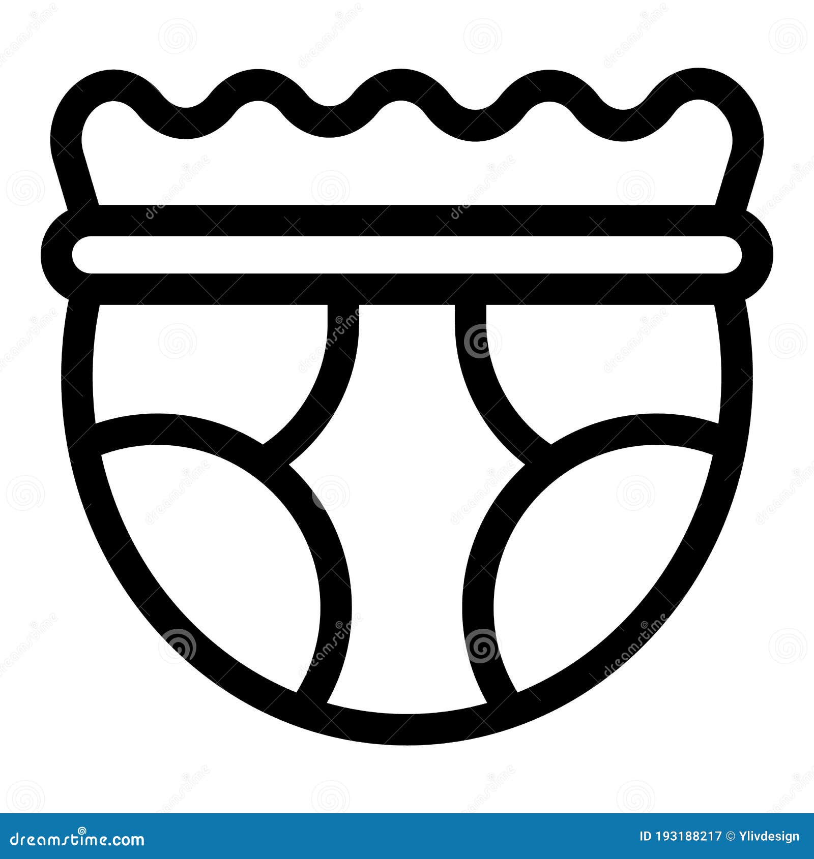 Baby Nappy Icon, Outline Style Stock Vector - Illustration of face ...