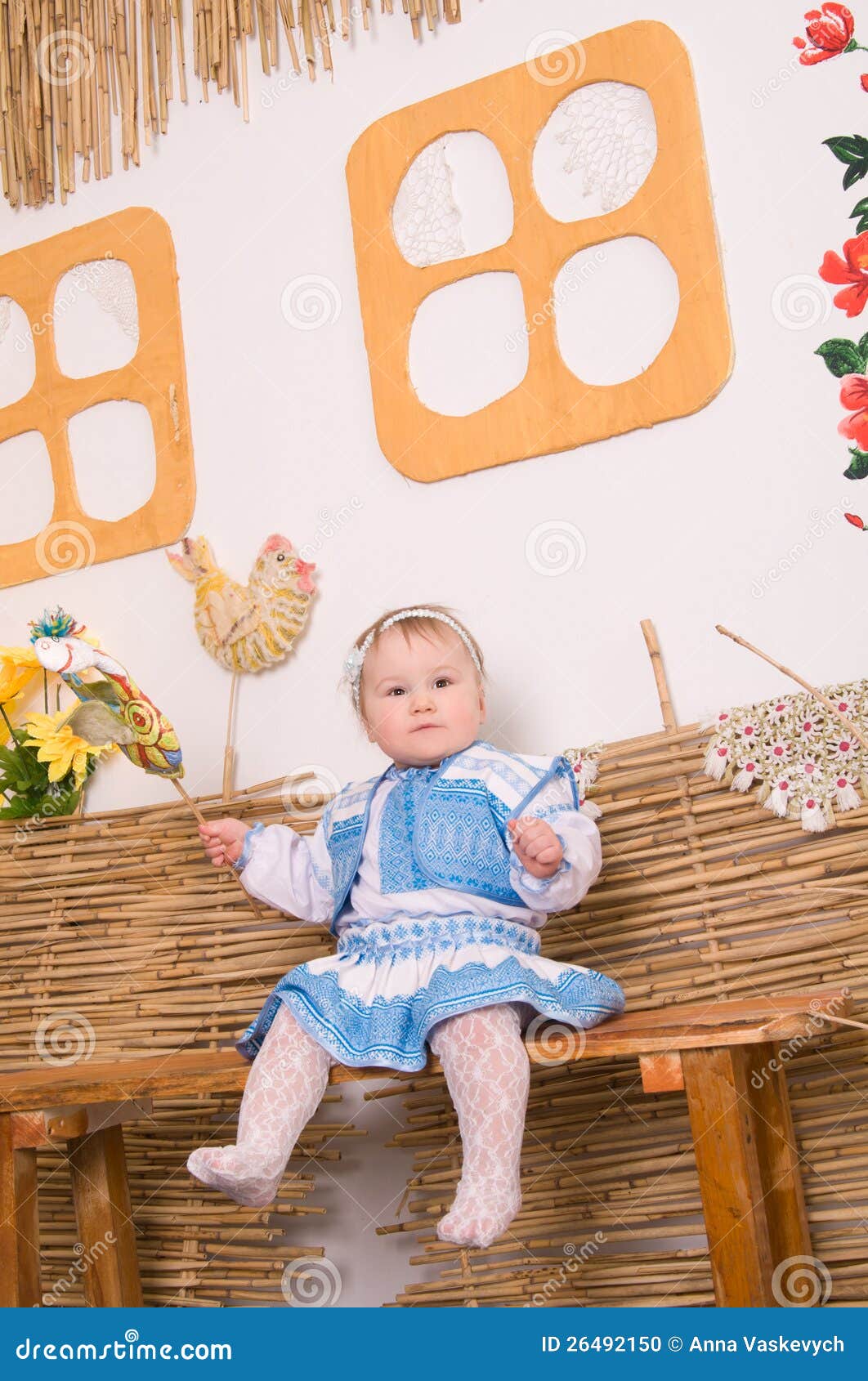 Baby in National Ukrainian Costume Stock Photo - Image of national ...