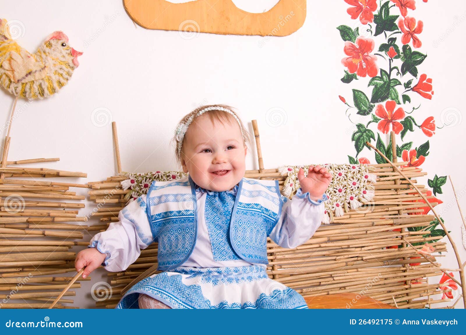 Baby in National Ukrainian Costume Stock Image - Image of happiness ...