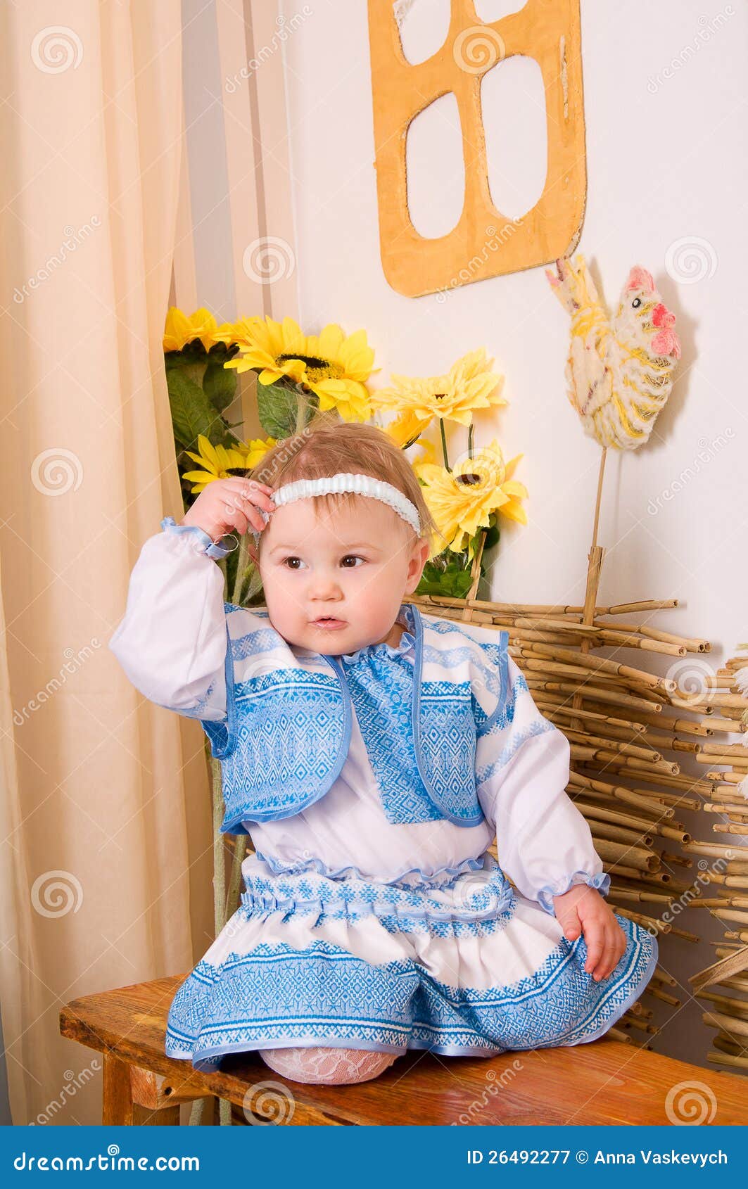 Baby in National Ukrainian Costume Stock Image - Image of color, ethnic ...