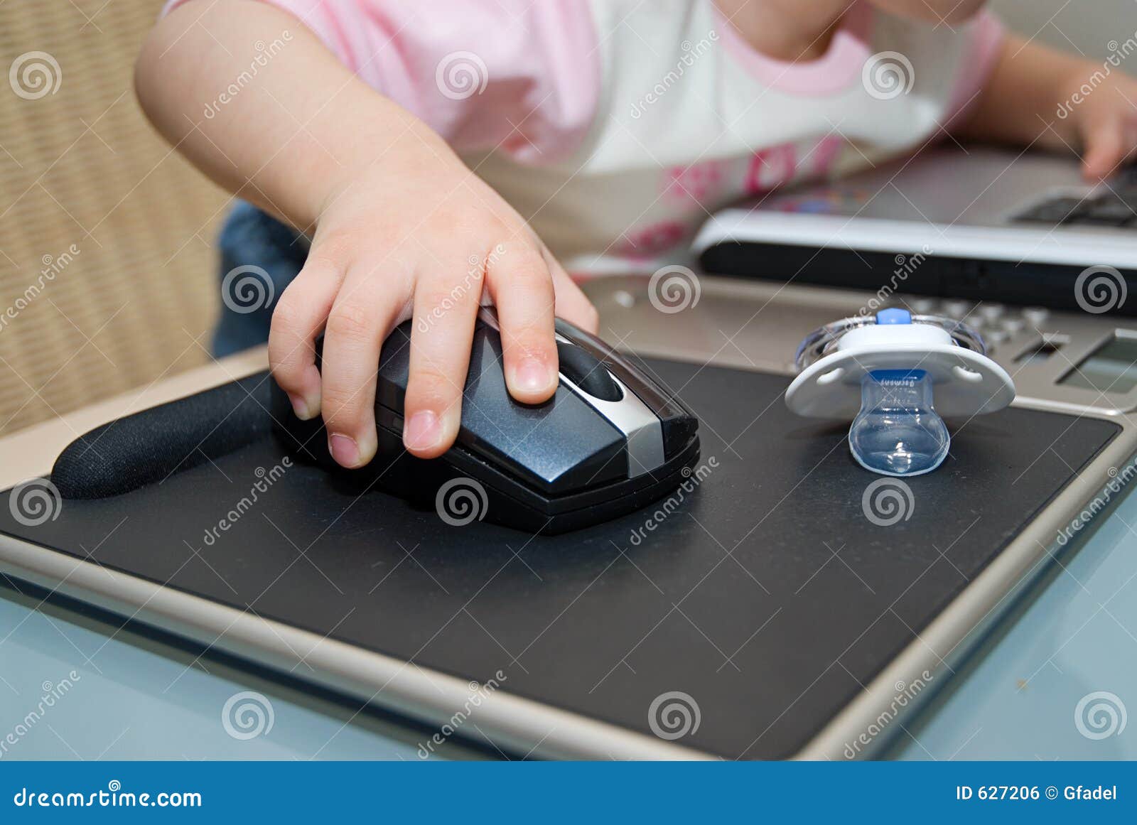 Baby and notebook stock photo. Image of adoption, instant - 627206