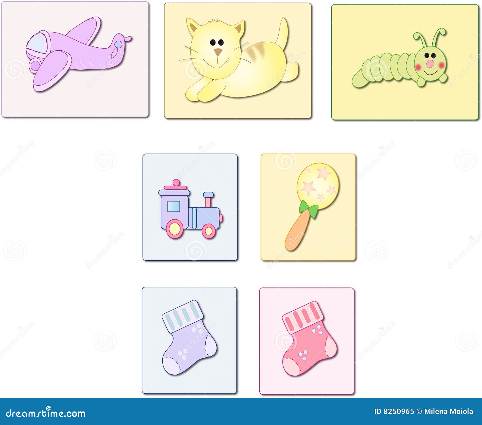 Baby objects stock illustration. Illustration of childworld - 8250965