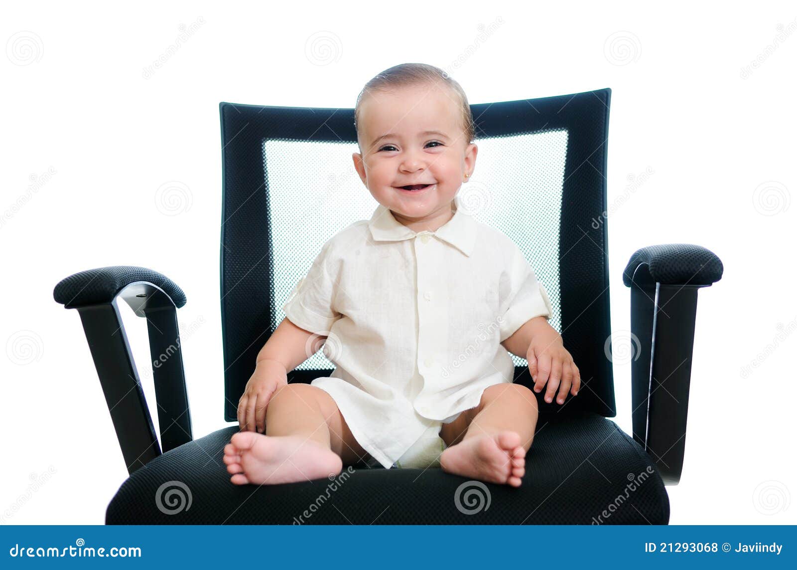 Baby in office armchair stock photo. Image of childhood - 21293068
