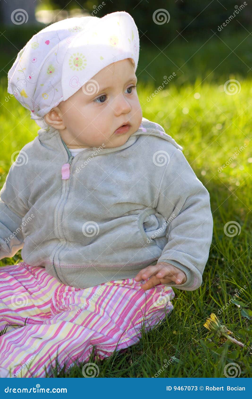 Baby outdoor stock image. Image of daughter, expression - 9467073