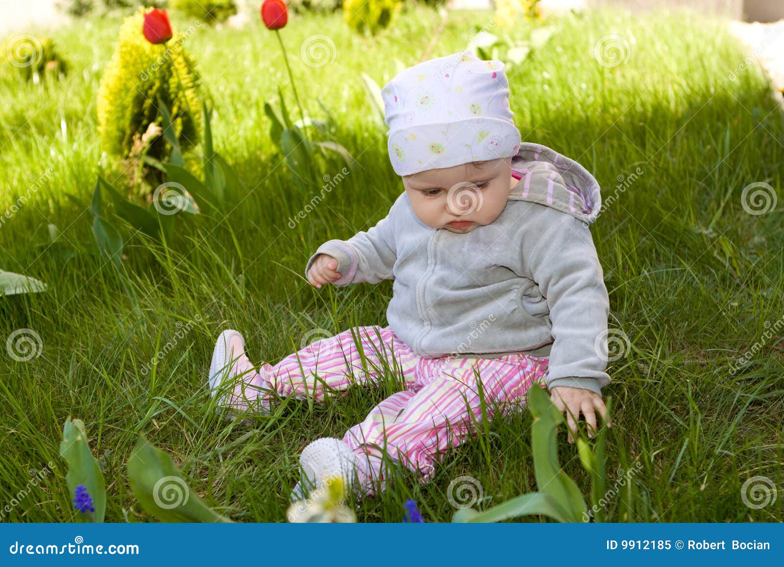 Baby outdoor stock image. Image of grass, cute, person - 9912185