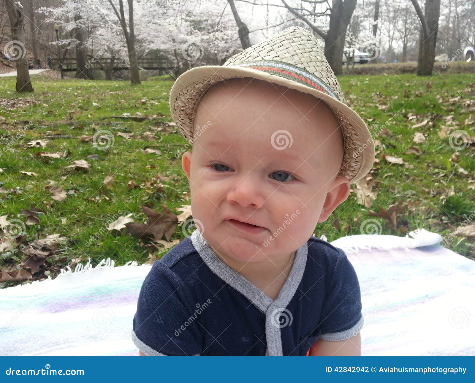 Baby Outside Wearing Fedora Stock Photo - Image of happy, outdoors ...