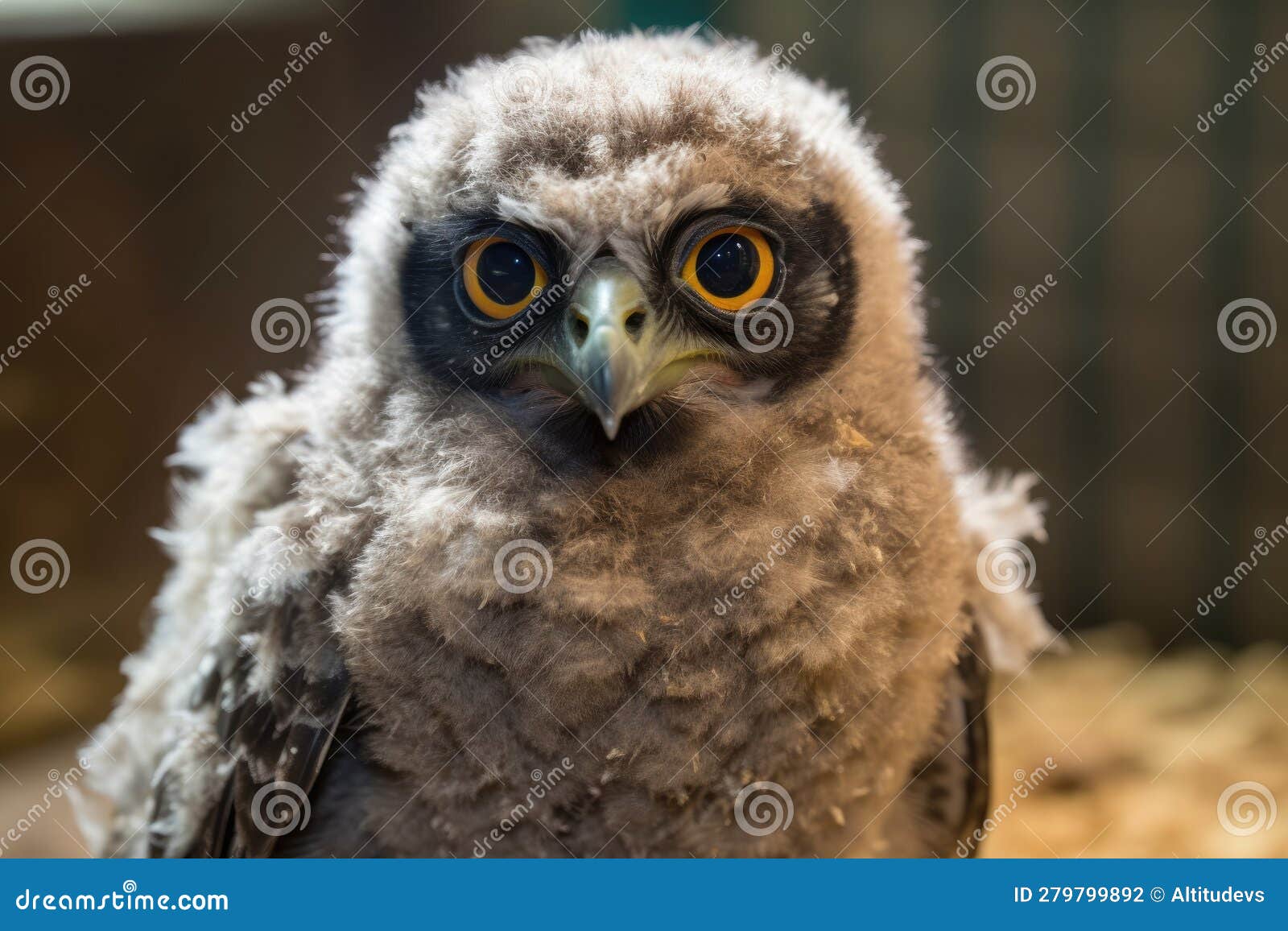 Baby Owl Hooting for the First Time Stock Photo - Image of young ...