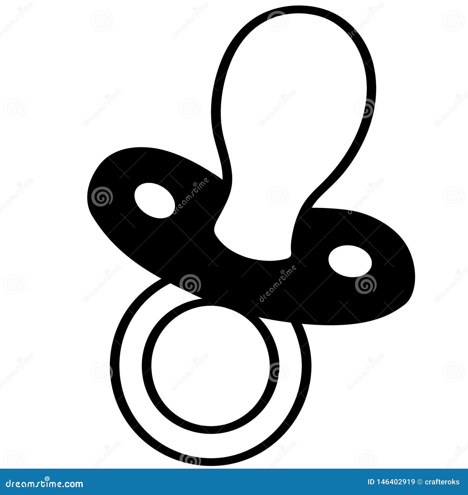 Baby Pacifier Vector Illustration by Crafteroks Stock Vector ...