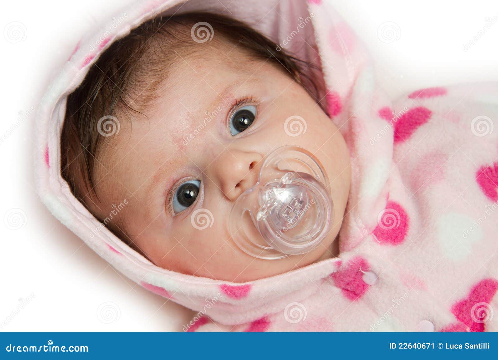 Baby with pacifier stock image. Image of child, childcare - 22640671