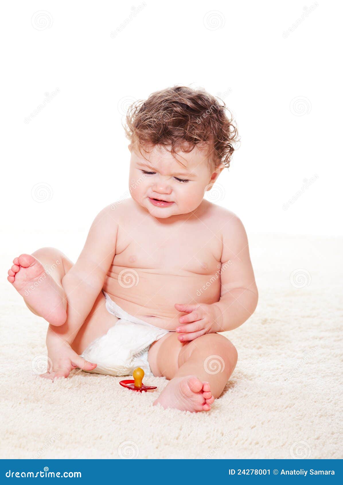 Baby with pacifier stock image. Image of expressive, attractive - 24278001