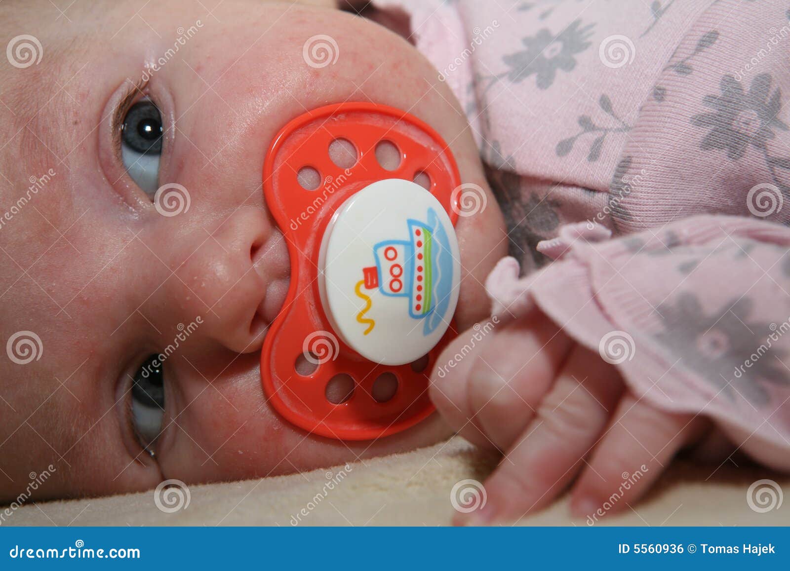 Baby With Pacifier Picture. Image: 5560936