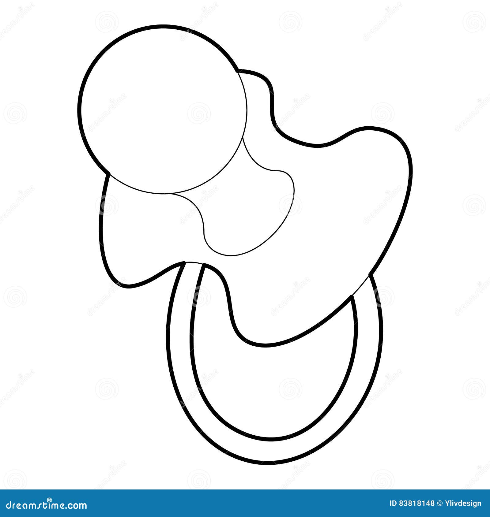 Baby Pacifier Icon, Isometric 3d Style Stock Vector - Illustration of ...