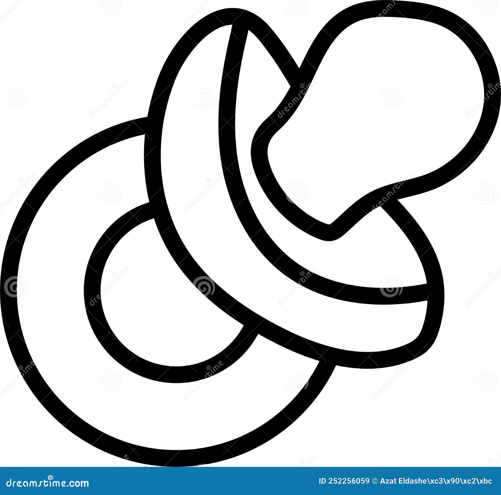 Baby Pacifier Isolated on White Background Stock Vector - Illustration ...