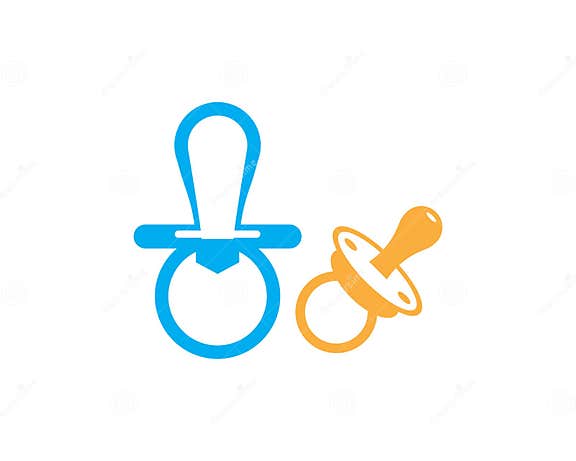 Baby Pacifier Logo Vector Template Stock Vector - Illustration of logo ...