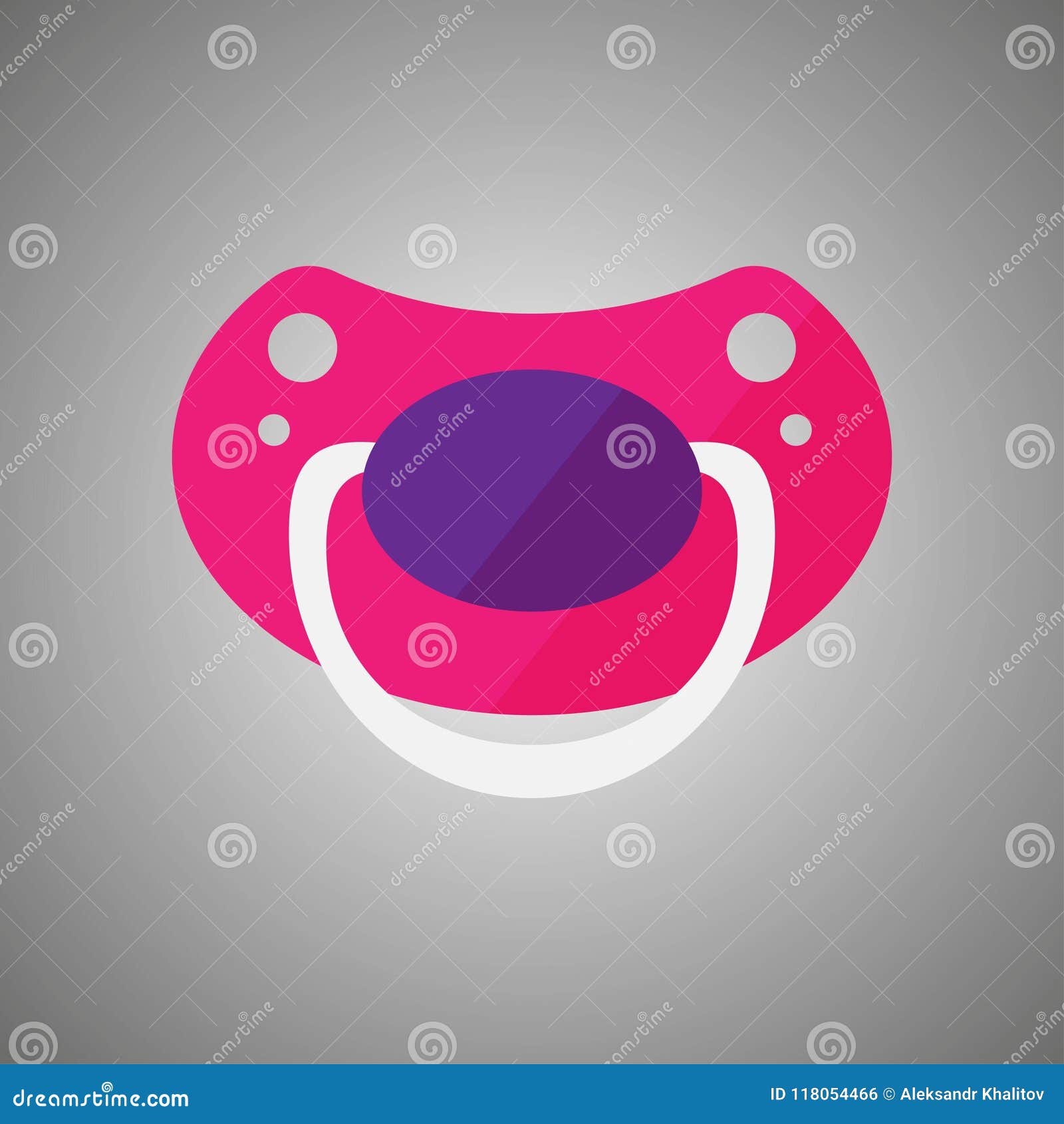 Baby pacifier pink stock illustration. Illustration of pacifier - 118054466