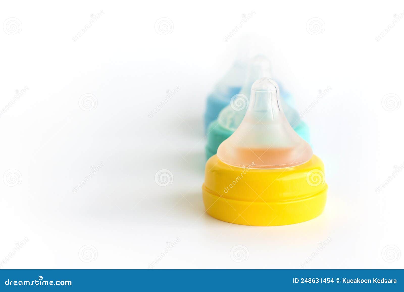 Baby Pacifier on White Background Stock Photo - Image of happiness ...