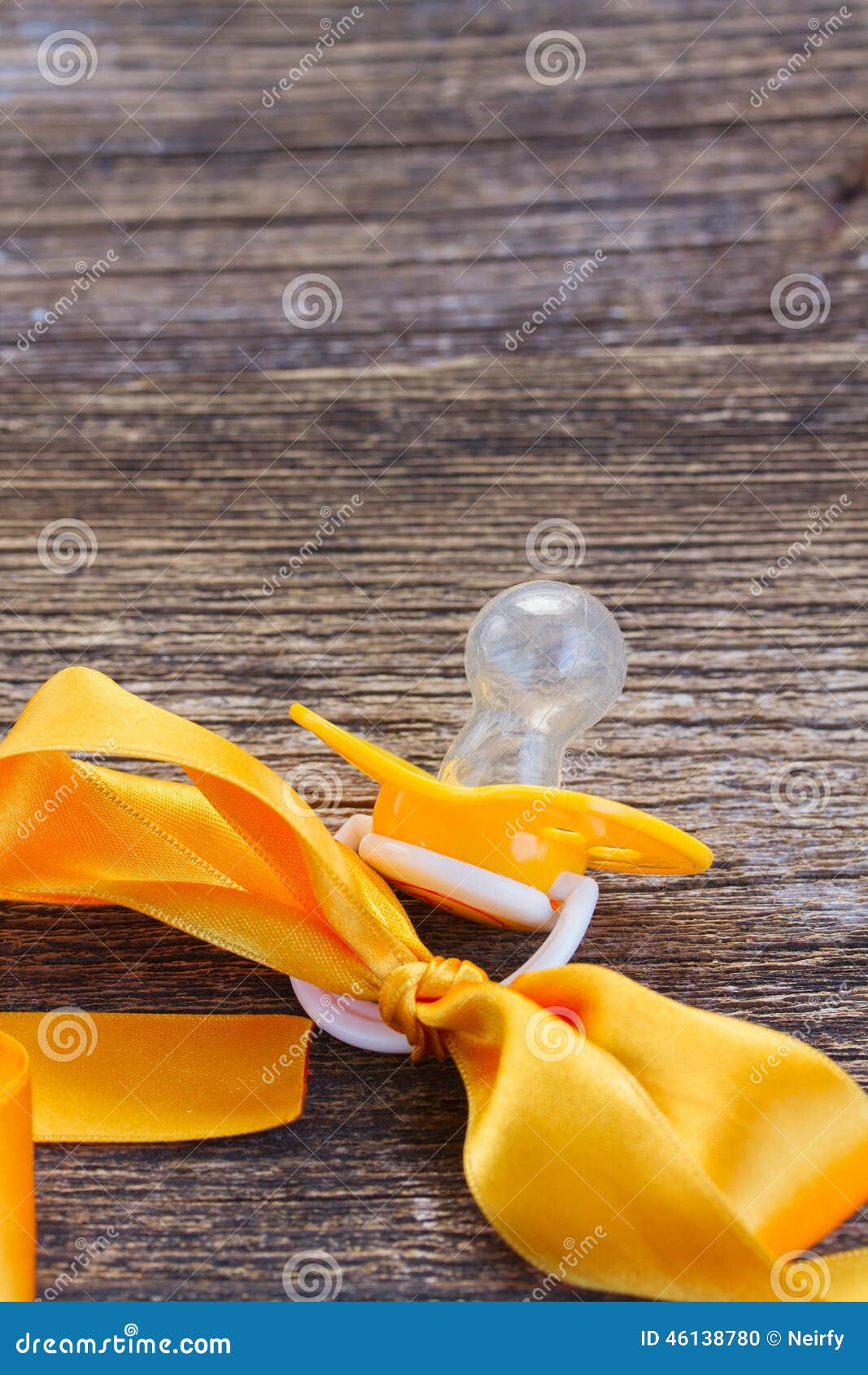 Baby Pacifier on Wooden Table Stock Photo - Image of childhood, objects ...